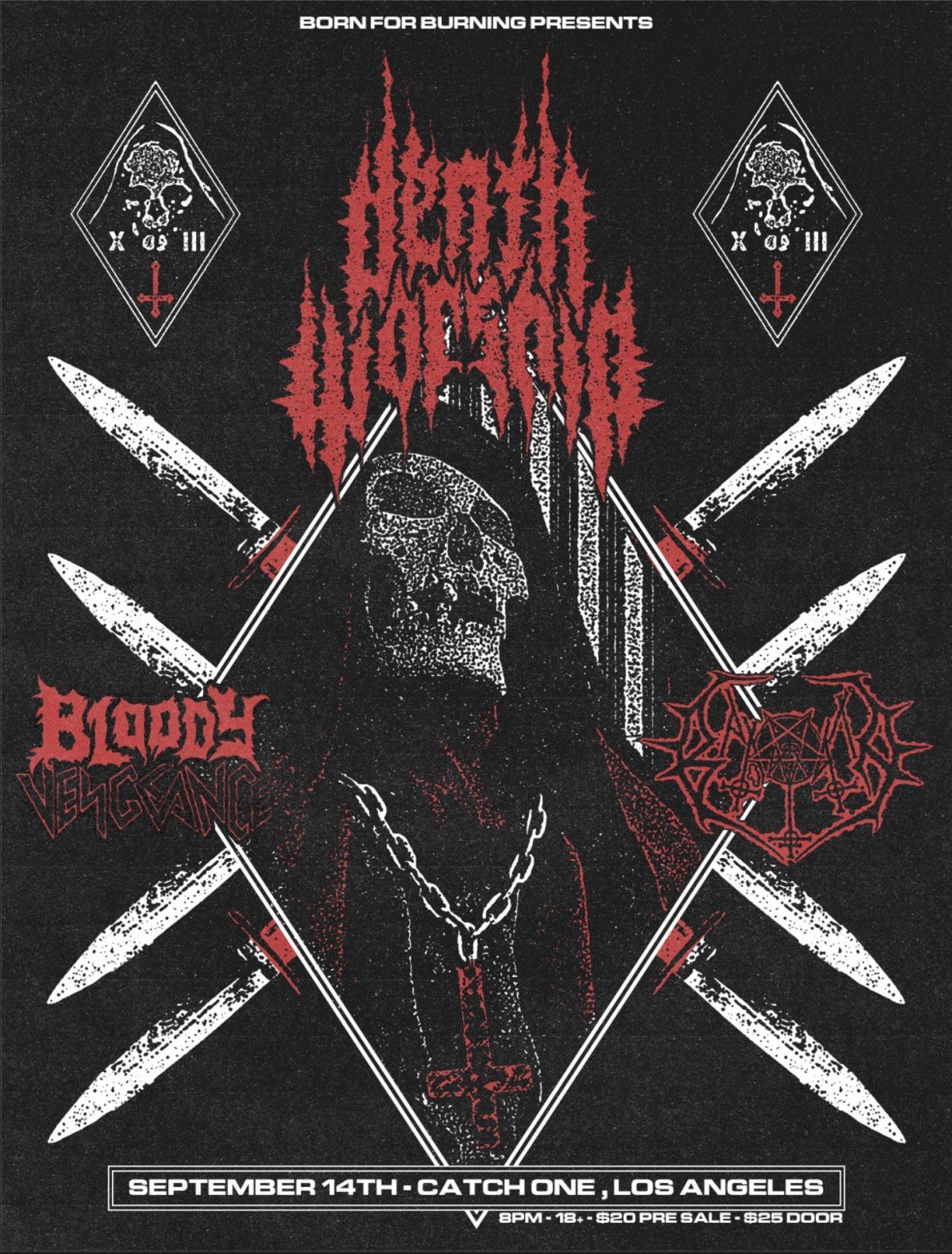 Death Worship, Bloody Vengeance, Baxaxaxa – BORN FOR BURNING
